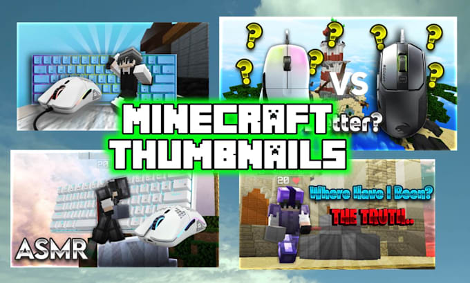 Make bedwars or pvp minecraft thumbnails for you by Clawzome | Fiverr