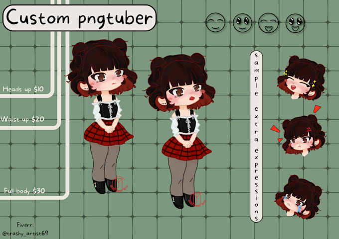 Create a custom pngtuber by Trashy_artist69 | Fiverr