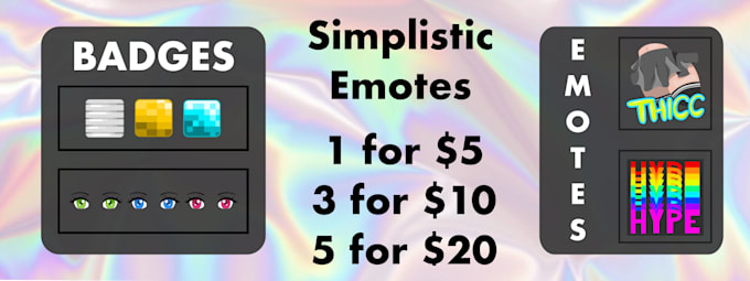 Simplistic emotes and badges unique for your channel by Cheekydsigns ...