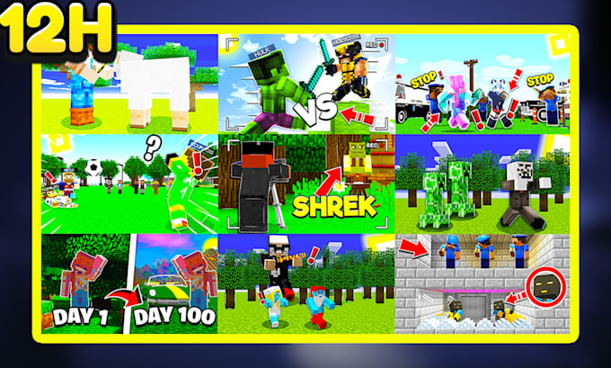 Make the best minecraft 2d thumbnail in 12 hours by Cyrus345 | Fiverr