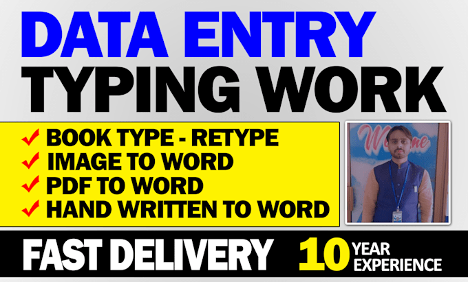 Do accurate data entry, typing work, pdf to word, excel by Mrmismail ...