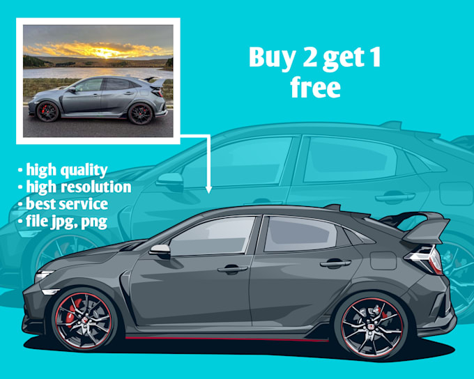 Make photos of your car and other vehicles drawn into digital cartoons ...