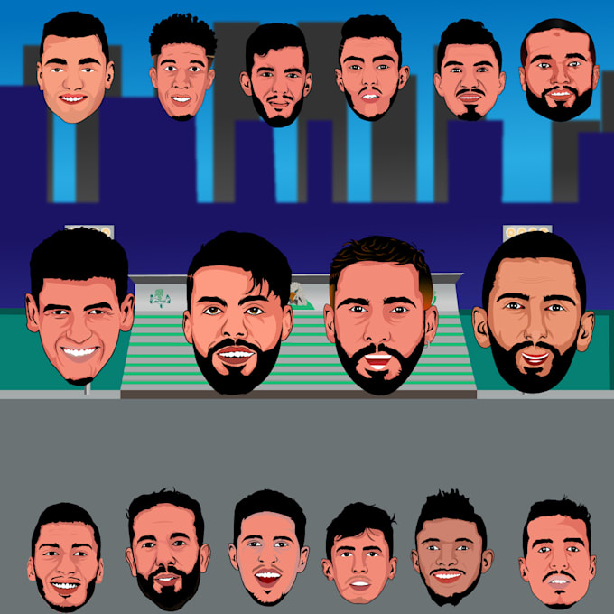 Draw cartoon vector portrait of your face by Saber_jrindou | Fiverr