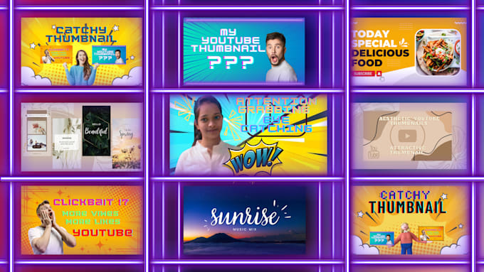 Make attention grabbing thumbnails in a variety of aesthetic by Niharikaporanda | Fiverr