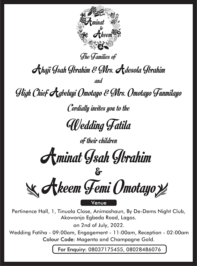 Give you the best invitation card design by Temidayodrm | Fiverr