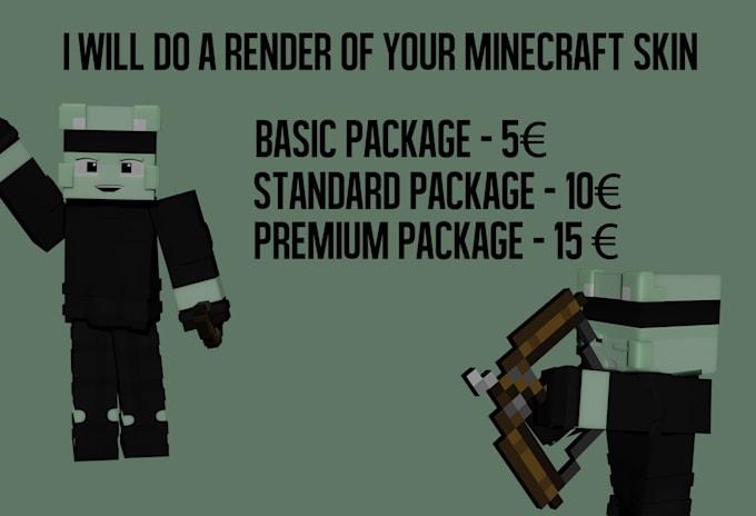 Create a render for your minecraft skin by Wallipear | Fiverr