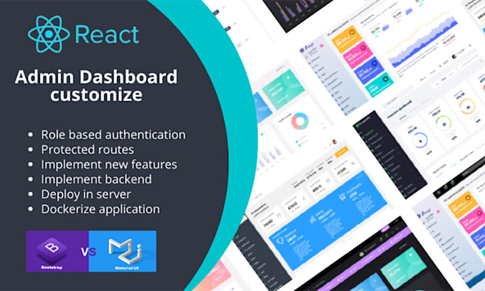 Customized react admin dashboard template implement backend by Sharp ...