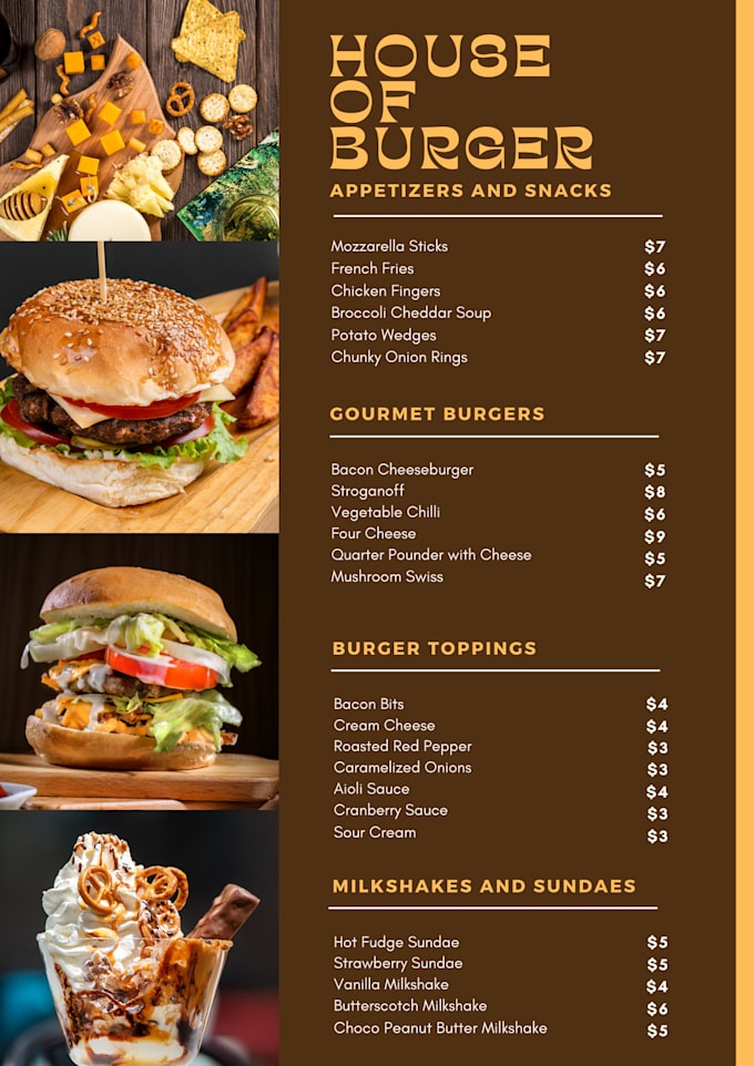 Design impressive restaurants menu design by Arham_123456 | Fiverr