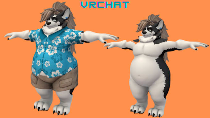 Make 3d furry vrchat,vrc furry avatar,furry vrchat,furry vrchat,furry ...
