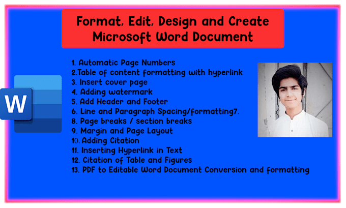 We can format, edit, design, create microsoft word document by Alex ...