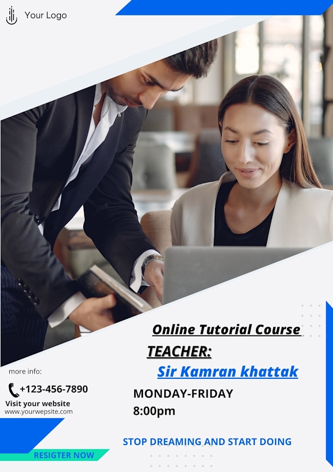 Design online learning educational poster by Bosshasan140 | Fiverr