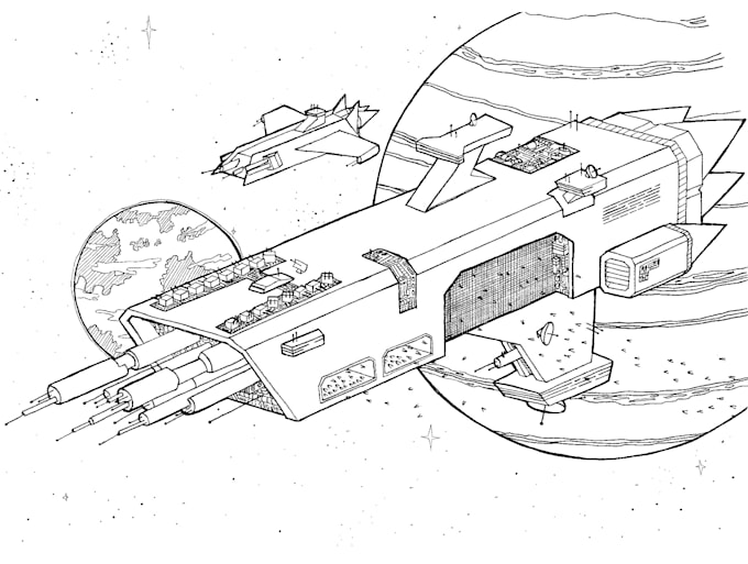 Design and draw sci fi vehicle concept art by Christiand596 | Fiverr