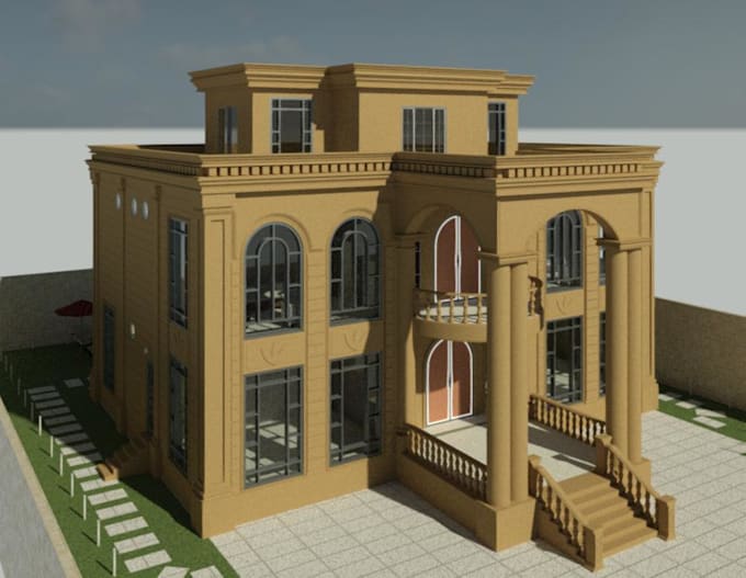 Create 2d, 3d floor plan, section, bim model and exterior design in ...