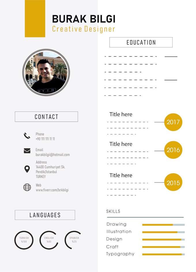 Desing eye catching resume template, job winning cv by Brkbilgi | Fiverr Desing eye catching resume template, job winning cv by Brkbilgi | Fiverr
