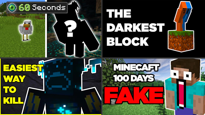 Make an effective custom minecraft thumbnail by Wadrik | Fiverr