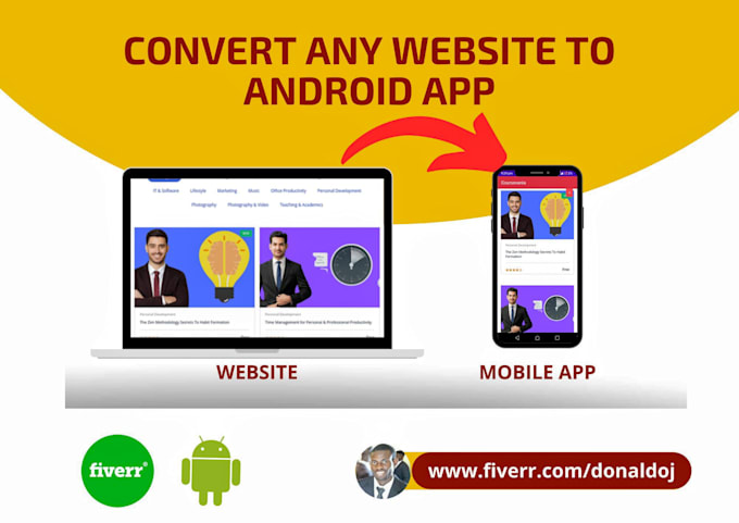 Convert any website to android app by Donaldoj | Fiverr