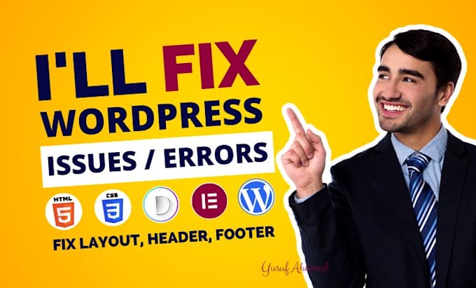 Fix wordpress issues, errors, mobile responsive issues by Deyf_web | Fiverr