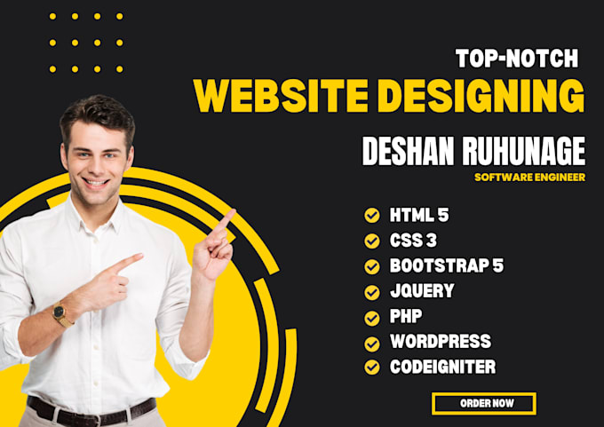 Create top notch website design using html css and bootstrap by Ruhunagedeshan | Fiverr