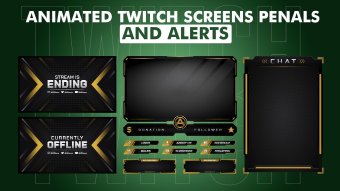 Design twitch overlays, face cam, panels and screens by Marry1379 | Fiverr