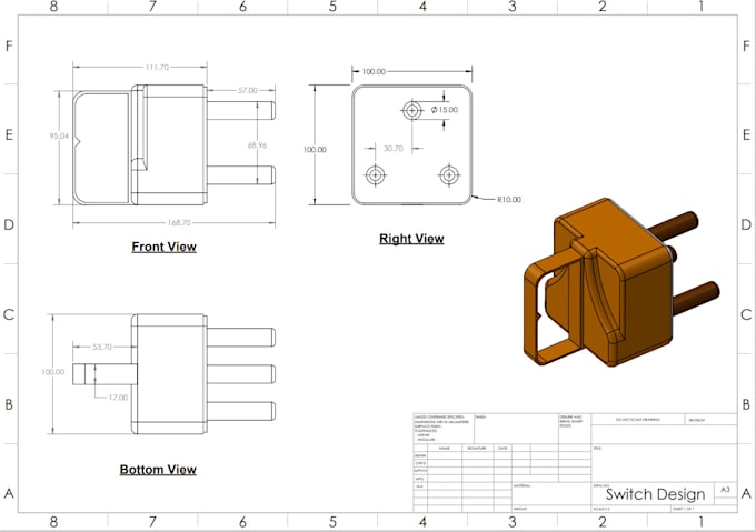 Create professional 2d orthographic product drawings for you by ...