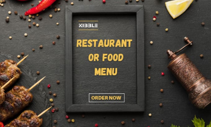 An impressive restaurant menu design by Kibble22 | Fiverr
