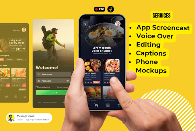 Create a screencast how to video for your mobile app with voice over by Umair_vision | Fiverr