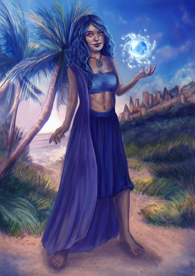 Draw dnd character art illustration in my style by Johanikalangenh | Fiverr