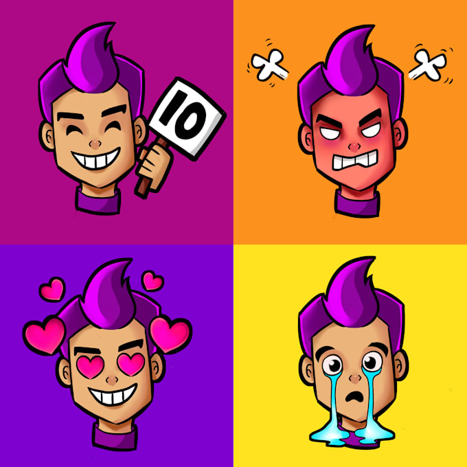 Draw emotes or badges for your streams by Artban_ilustra | Fiverr