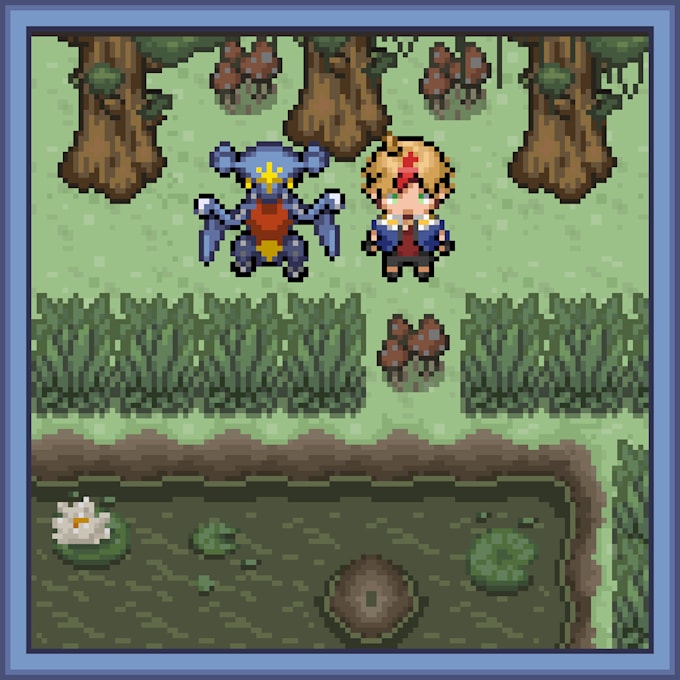 Create pokemon trainer overworld sprites by Insoffnio | Fiverr