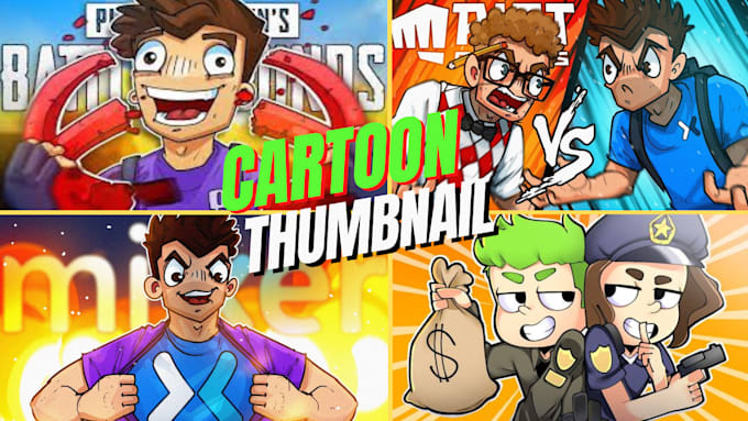 Create amazing cartoon youtube thumbnail in 24 hrs by Mindreader100 ...