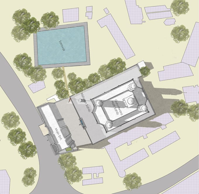 Render a site plan in photoshop by Compositionxs | Fiverr