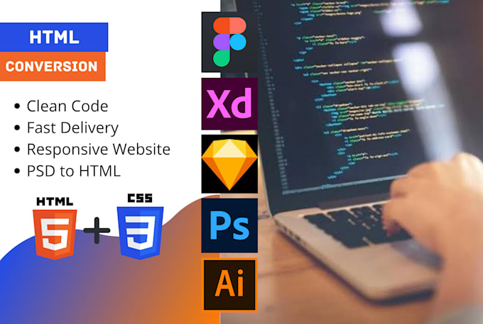 Convert your design in responsive website with html css by Arhamji | Fiverr