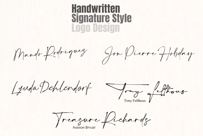 Create unique handwritten style signature logo design by ...