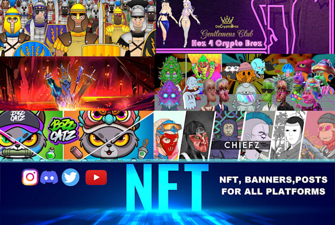 Do custom designed nft banner and opensea, twitter header, nft banner ...