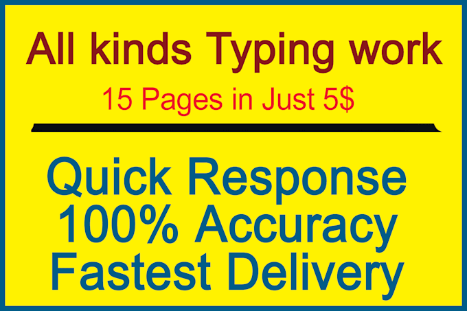 Do a fast typing job, retype 50 pages within 24 hours, pro typist by ...