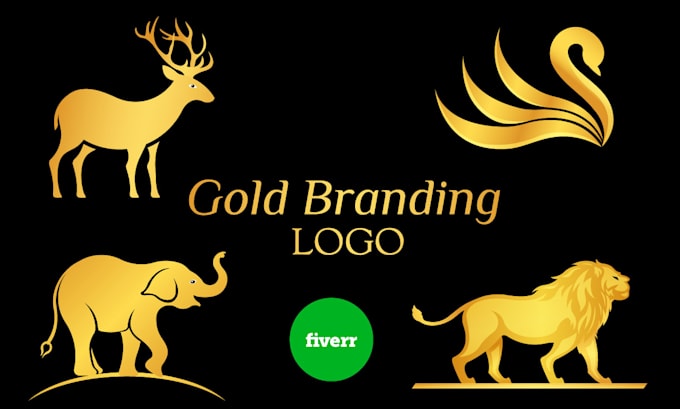 Design 3d gold luxury brand logo by Mysolutionzone | Fiverr