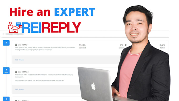 Set up your rei reply text blast campaign and 1hr onboarding by ...