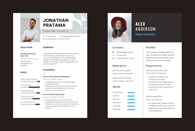 Design a professional and unique cv by Nevinnevin396 | Fiverr