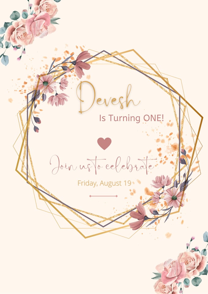 Design you the aesthetic invitation cards by Srii_rai | Fiverr