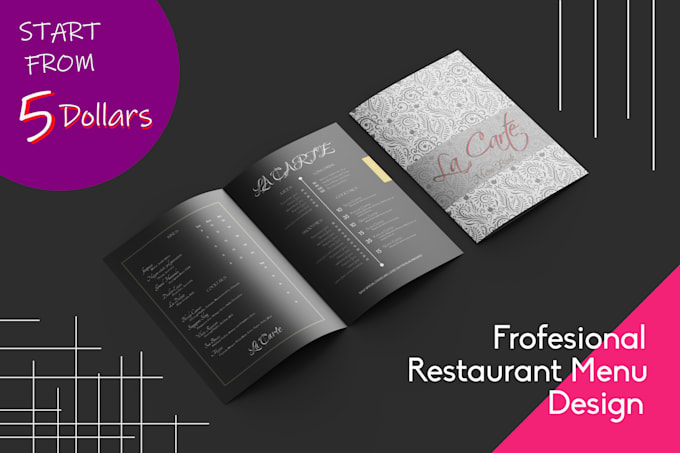 Professional food restaurant menu design by Fikfikfikran | Fiverr