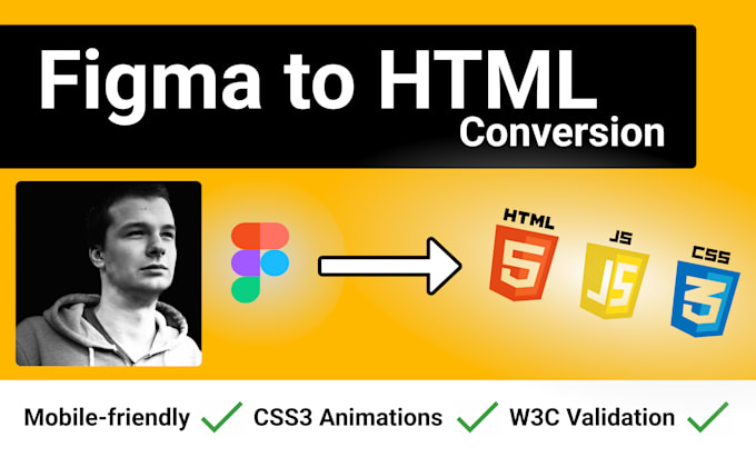 Convert figma into html, css and javascript by Kingbarrington | Fiverr
