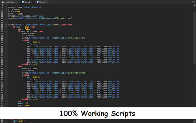 Make a custom script in roblox for you by Davidqwzxe2 | Fiverr