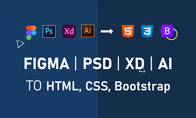 Convert psd to html figma to html sketch to html css bootstrap ...