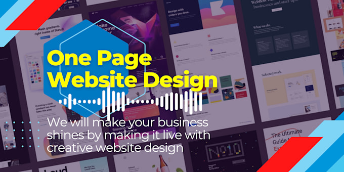 Design creative one page or landing page or website design by ...