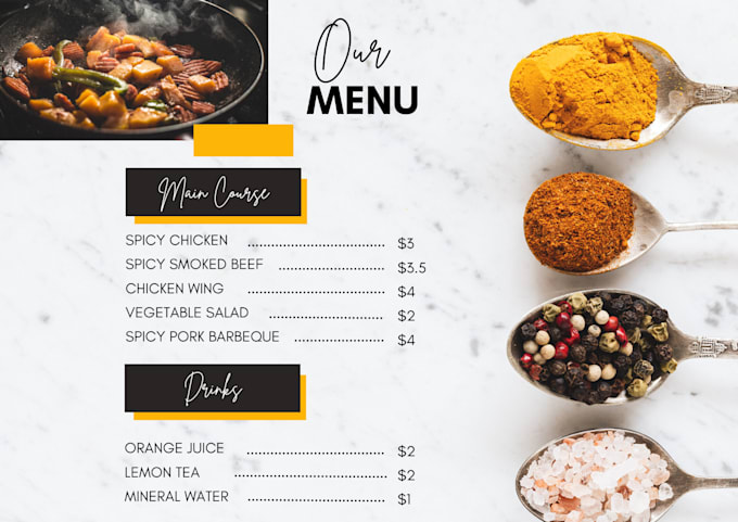 Do an impressive restaurant manu design and food manu by Expert_desing ...