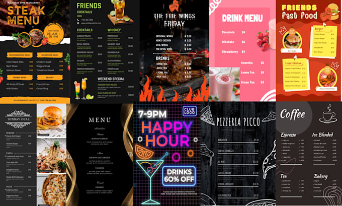 Design restaurant menu card food menu flyer, poster, banner by ...
