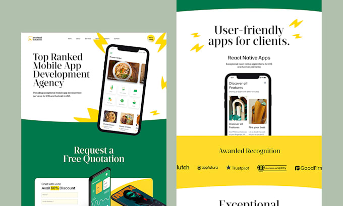 Create clean mobile first website and app design by Tahaahsan26 | Fiverr