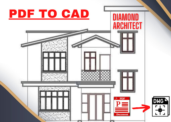 Convert pdf into autocad,dwg or cad by Diamond_arch | Fiverr