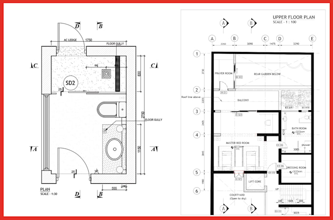 Draft your architectural house plan in autocad by Mamic_graphic | Fiverr