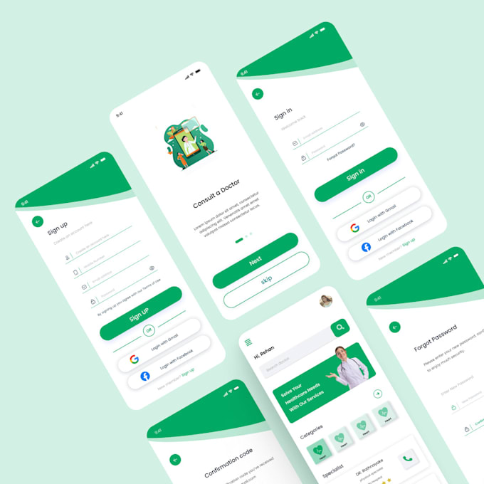 Design modern and responsive app ui for android and ios by Uirehan | Fiverr